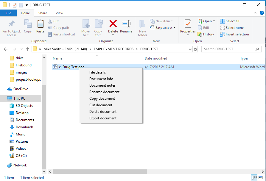 Document actions